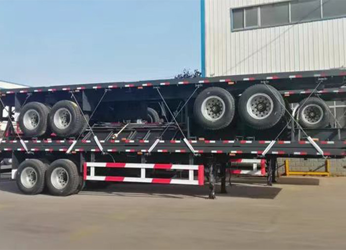 Two-axle Container Flatbed Semi-trailer Factory